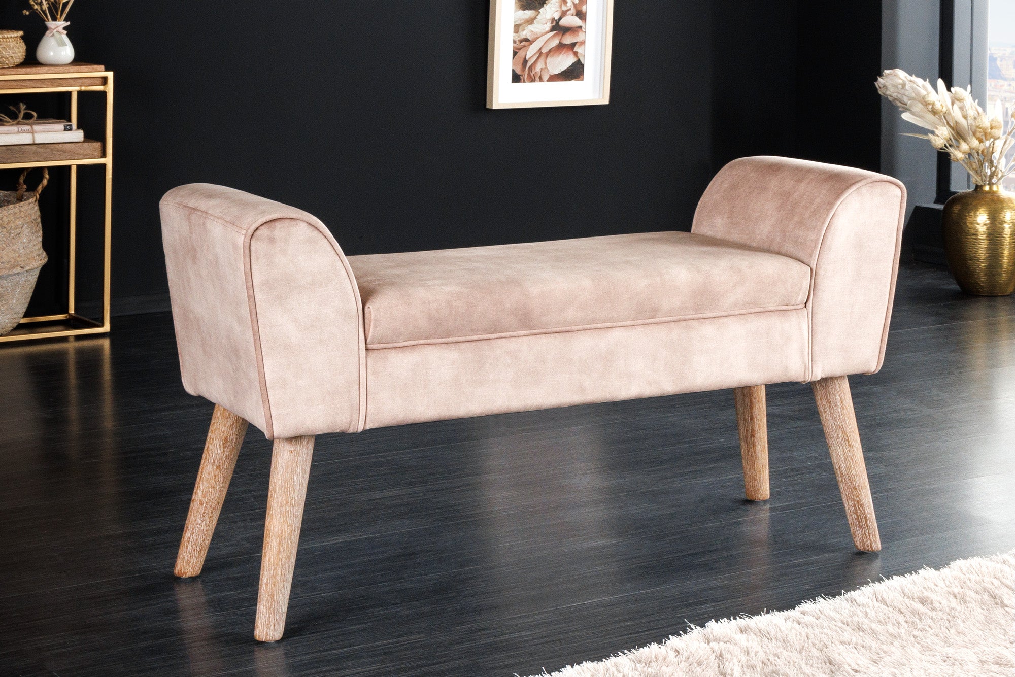 SCARLETT Design Sitzbank 90cm Samt – Sitheim